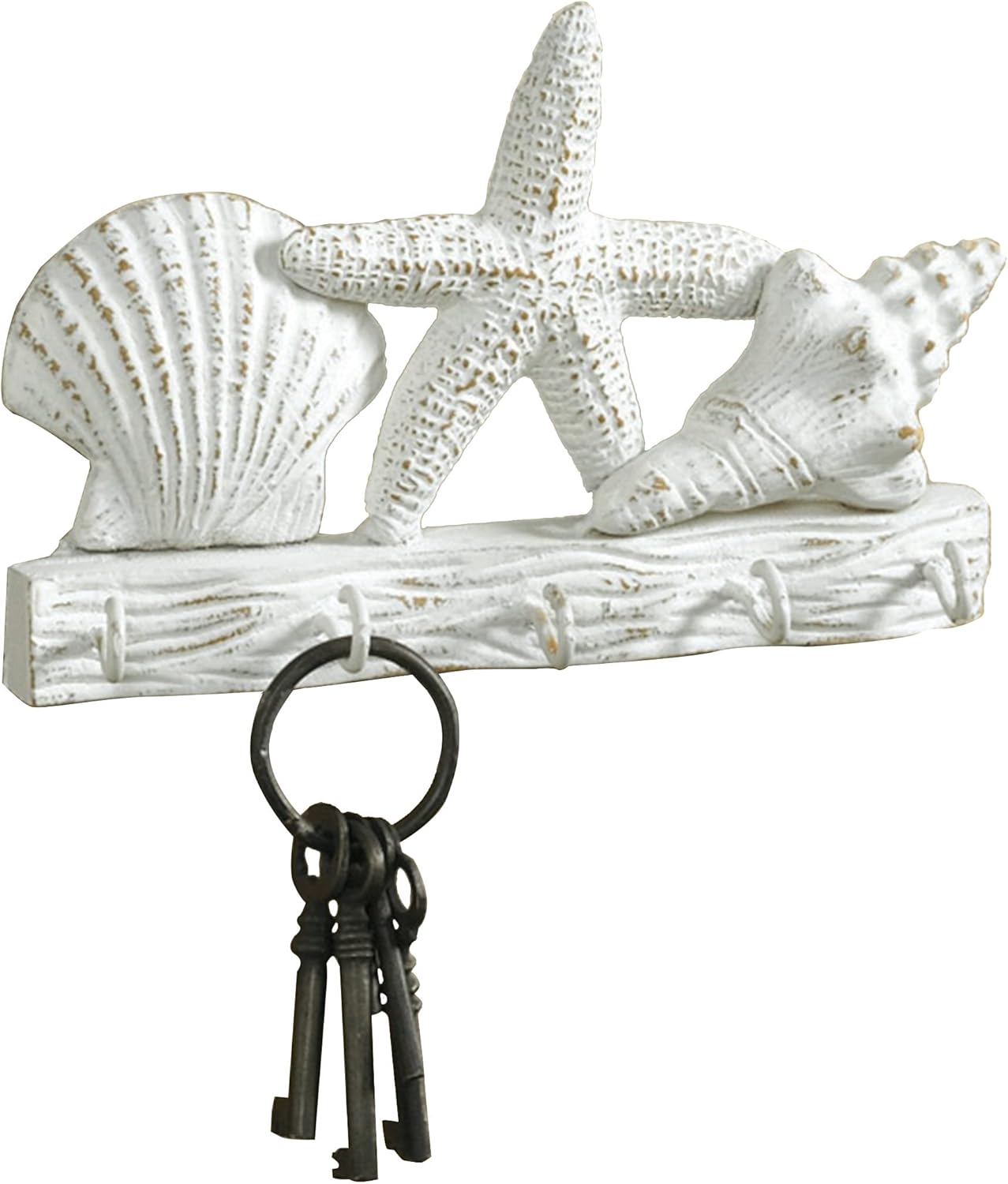 Sea Shells and Star Fish Key Hook | Ozark Cabin Décor, LLC