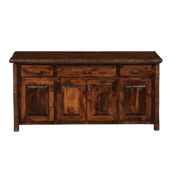 75" Hickory Log Buffet | Ozark Cabin Décor LLC – Ozark Cabin Décor, LLC