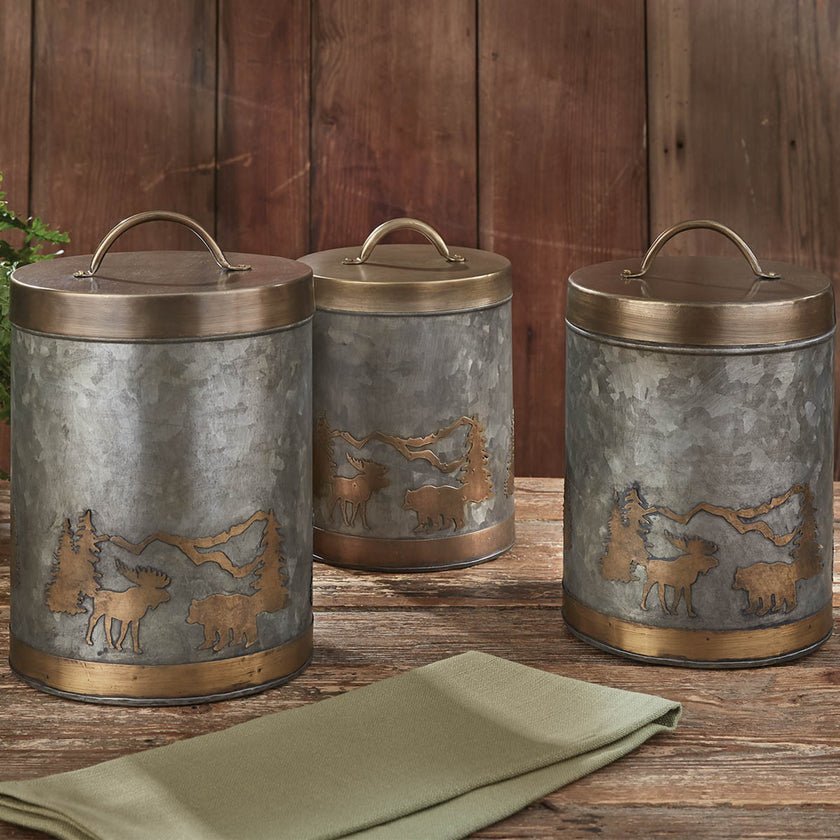 Forester's Woodland Canister Set | Ozark Cabin Décor LLC – Ozark Cabin ...