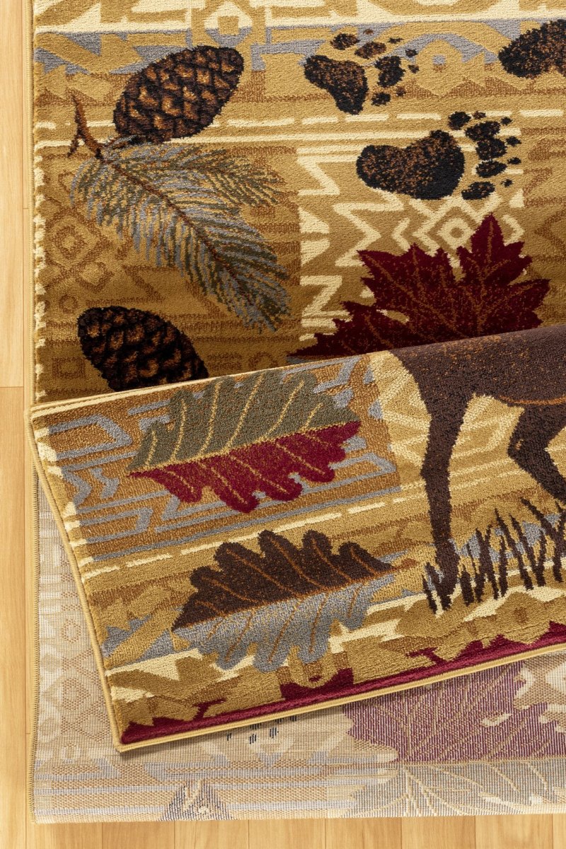 Rustic Nature's Paradise Cabin 5'x7' Area Rug | Ozark Cabin Décor LLC ...