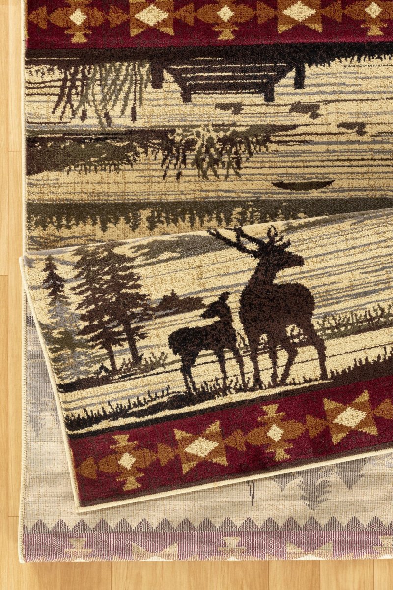 Lakeside Wilderness Cabin 8'x10' Area Rug | Ozark Cabin Décor LLC ...