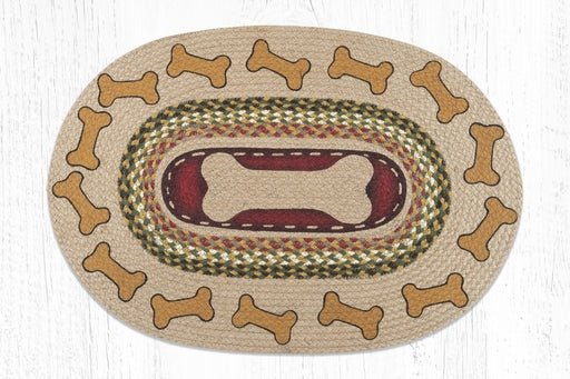 Rustic Dog Bones Oval Jute Rug | Ozark Cabin Décor LLC – Ozark Cabin ...